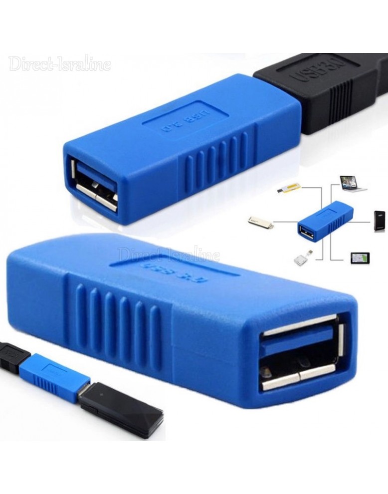 מתנה + D2385 נקבה כפולה USB 3.0 מתאם
